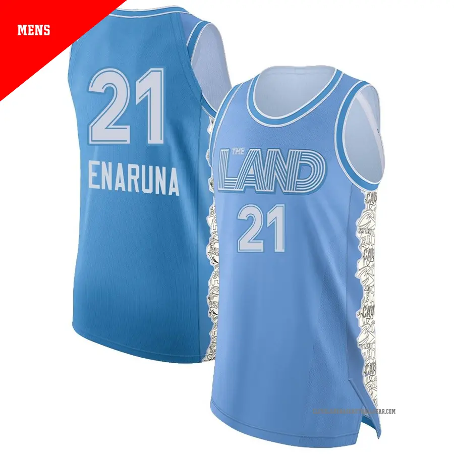 #21 Men's Tristan Enaruna Cleveland Cavaliers 2025/26 Authentic Orange ...