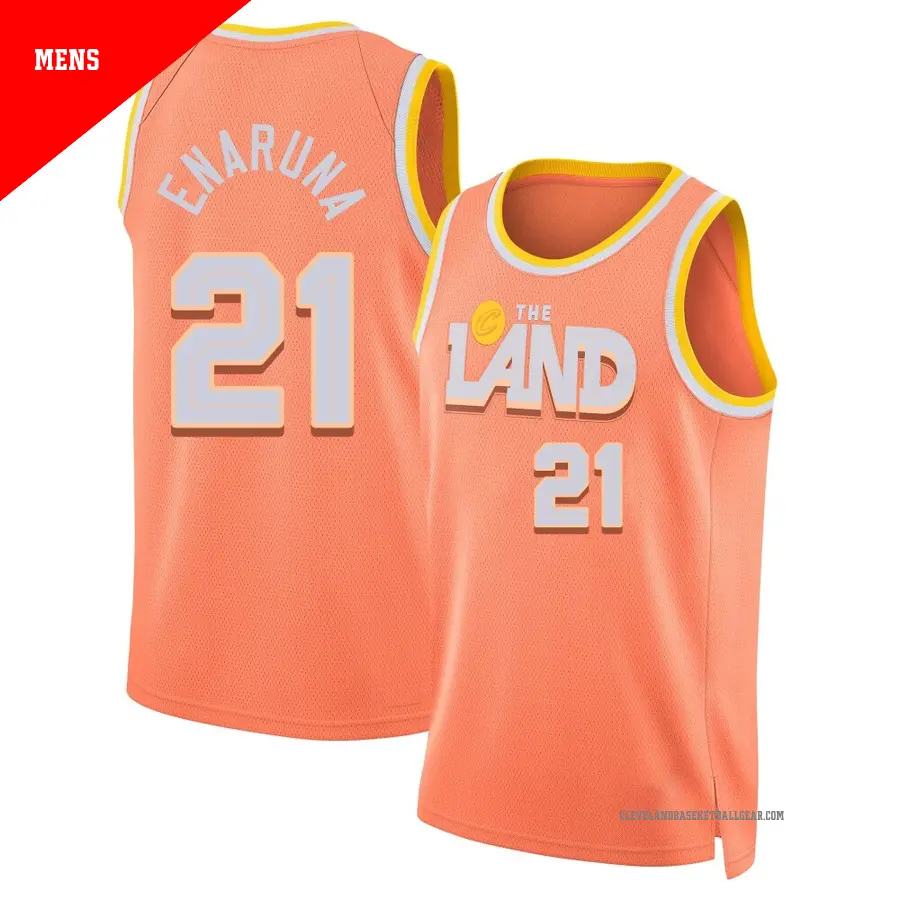 #21 Men's Tristan Enaruna Cleveland Cavaliers 2025/26 Authentic Orange ...